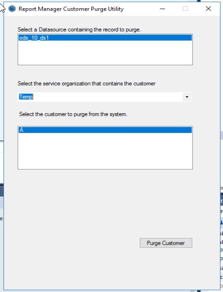 How to Use the Report Manager Customer Purge Utility