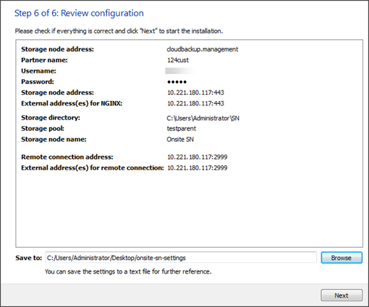 Install storage node on Windows