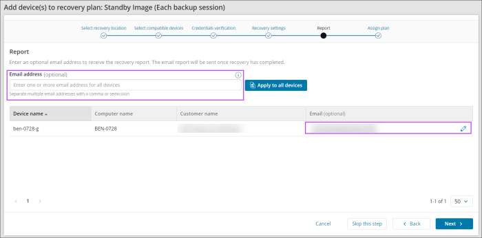 Enable Self-Hosted Standby Image plan