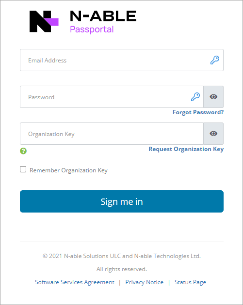 Logging in to Passportal