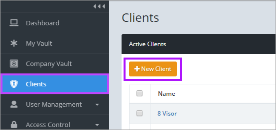 Create New Client