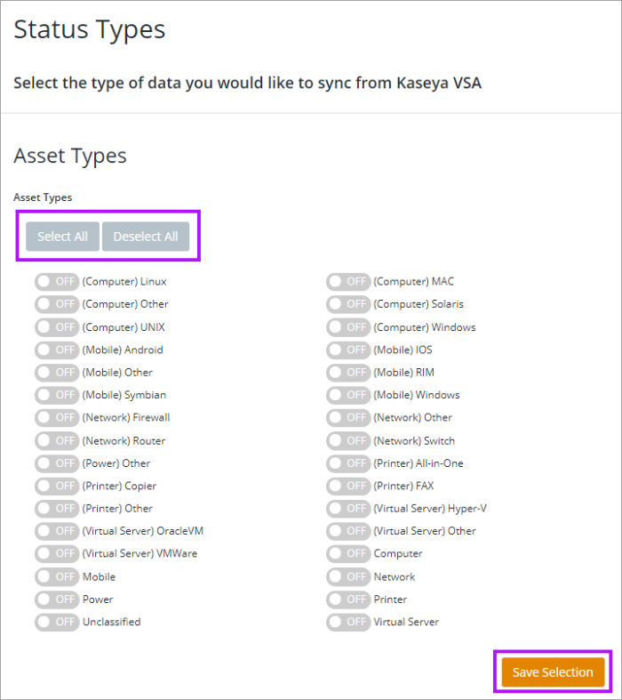 Kaseya VSA Integration