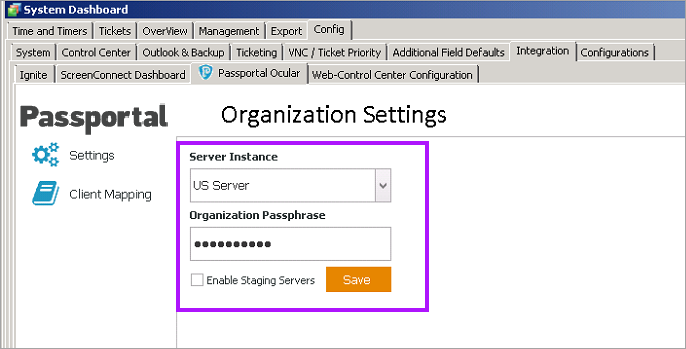 Connectwise® Automate™ Control Center Plugin Configuration
